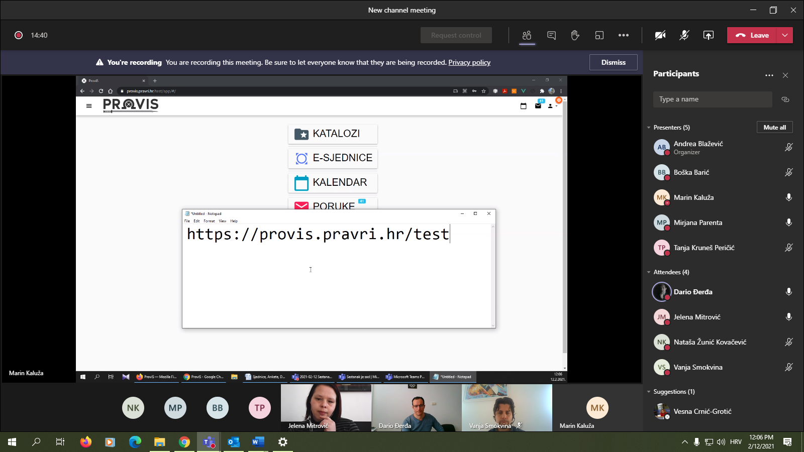 Information system ProviS – Testing of Module I: General module and the ...